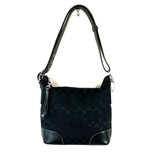 Coach | Bags | Coach Purse 6347 Black Satin Jacquard Signature Purse ...